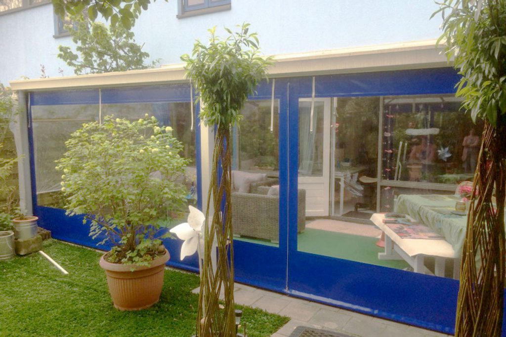 Overkapping dichtmaken met zeil